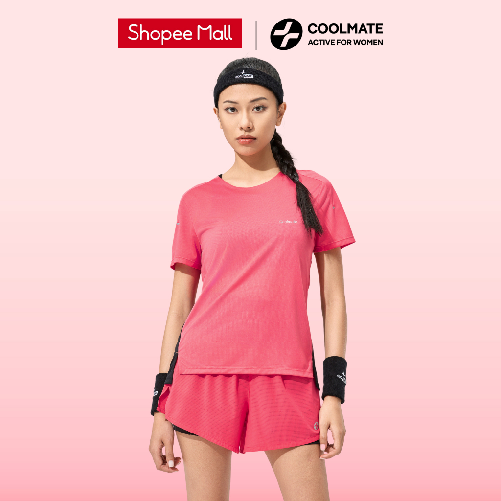 Set đồ thể thao nữ chạy bộ Race Tee và quần Race Shorts 2 lớp thoáng mát - Coolmate Active For ...