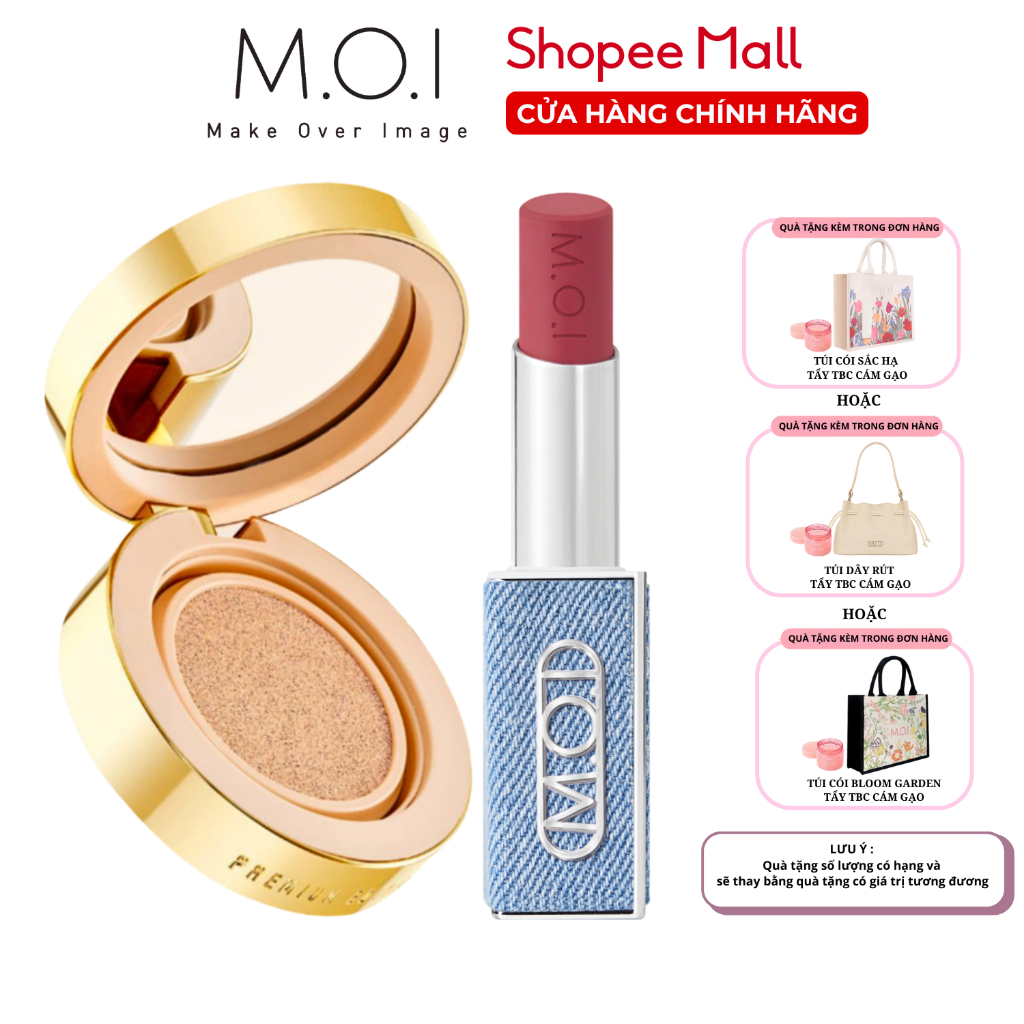 Bộ đôi Son thỏi Love MOI The New Iconic và Phấn nước Premium Cushion ...