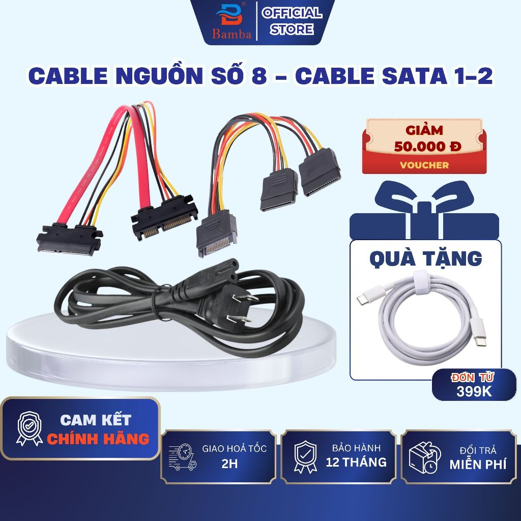 Dây cáp nguồn số 8, cable sata 1-2 lỗi 1 đổi 1 | Shopee Việt Nam