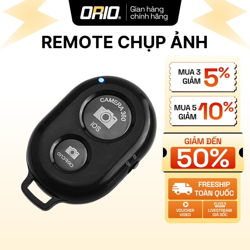 Remote ORIO điều khiển chụp ảnh từ xa kết nối Bluetooth cho điện thoại di động | Shopee Việt Nam