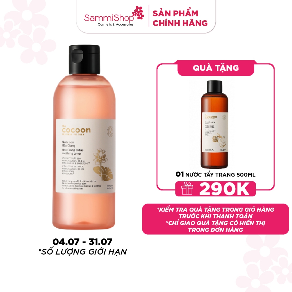 Cocoon Nước Sen Hậu Giang Lotus Soothing Toner 310ml | Shopee Việt Nam