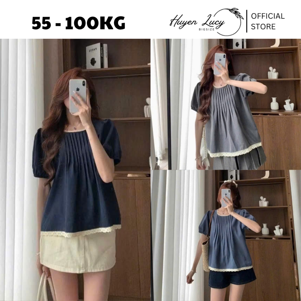 ÁO BABYDOLL CỔ REN LY NGỰC chất kaki phẩy ba màu basic nhẹ nhàng thanh ...