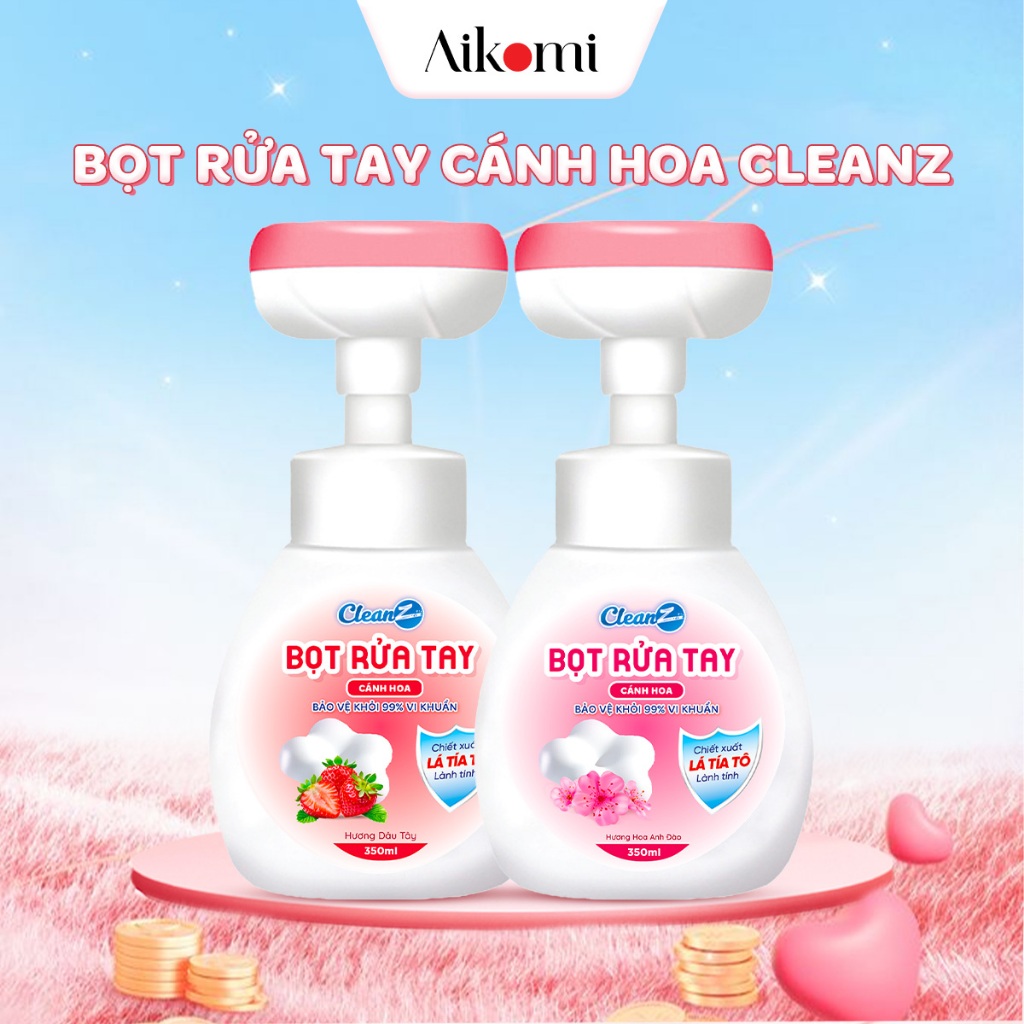 Nước rửa tay dạng bọt CleanZ làm sạch, diệt khuẩn, an toàn cho da tay ...