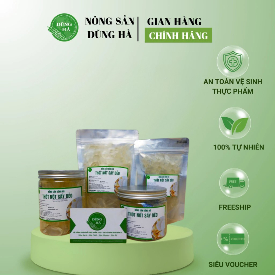 THỐT NỐT SẤY DẺO [Tặng Táo Đỏ] - không đường dùng để nấu chè, rim dứa ...