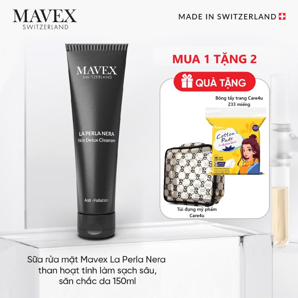 Sữa rửa mặt Mavex La Perla Nera than hoạt tính làm sạch sâu, săn chắc da 150ML | Shopee Việt Nam
