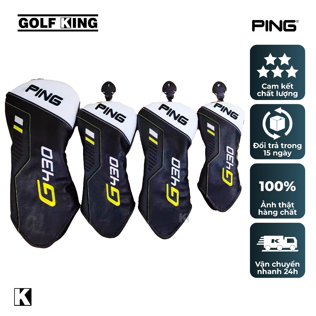 Bộ 4 cover Ping G430 bao che đầu gậy golf lót nỉ chống xước, chống nước ...