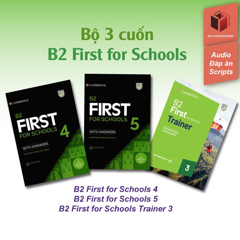 Sách - Luyện thi chứng chỉ B2 - B2 First for Schools 4,5 - Trainer 3 ...
