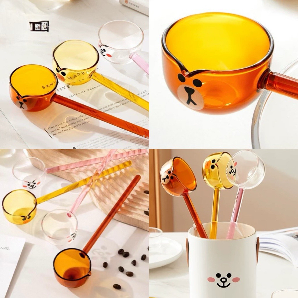LINE FRIENDS THÌA THUỶ TINH TAY CẦM DÀI KÍCH THƯỚC LỚN | Shopee Việt Nam