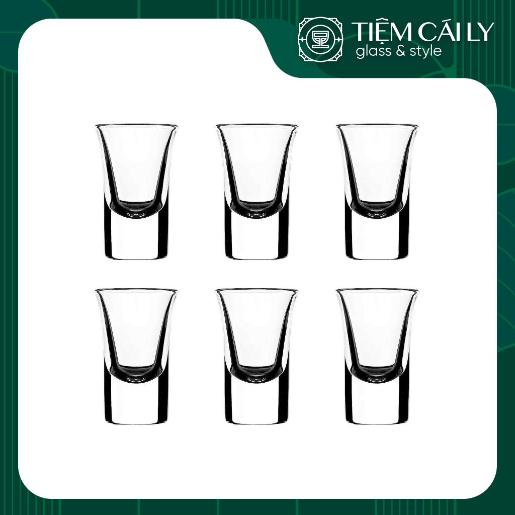 SET 6 LY RƯỢU SHOT THUỶ TINH CAO CẤP MIỆNG LOE EY3002 / DUNG TÍCH 34ML ...