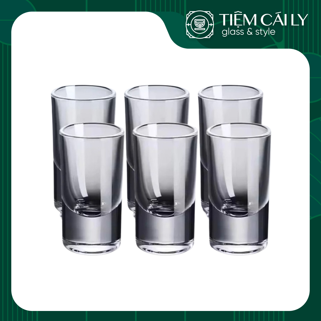 SET 6 LY RƯỢU SHOT TRỤ TRÒN THỦY TINH CAO CẤP JX5029 / DUNG TÍCH 25ML ...