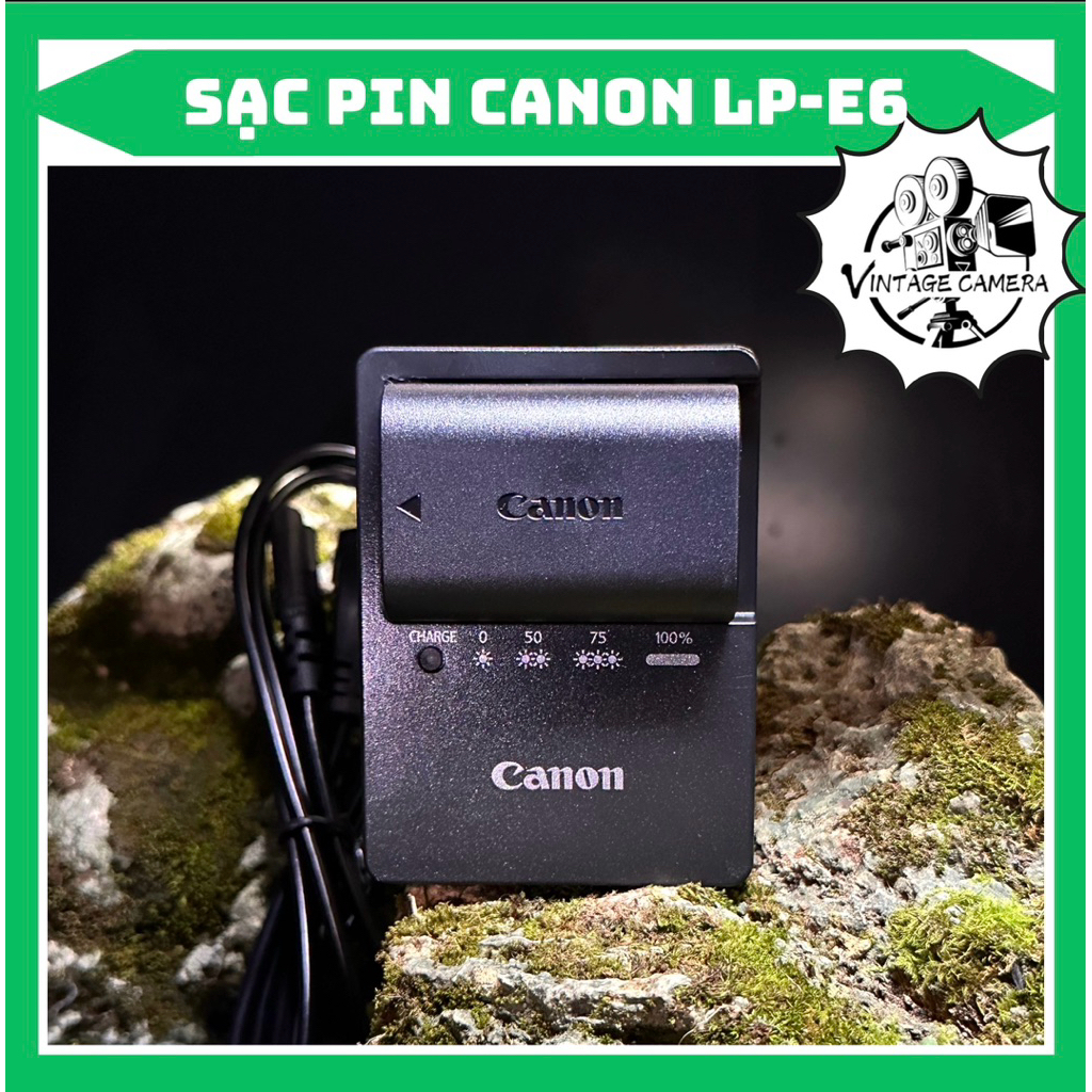 Sạc pin Canon LP-E6 cho Canon 60D, Canon 70D, Canon 80D, Canon 6D, Canon 6D Mark II, Canon 5D II ...