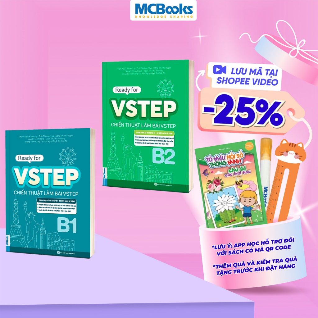 Sách - Combo Ready for VSTEP Chiến thuật làm bài VSTEP B1,B2 | Shopee ...