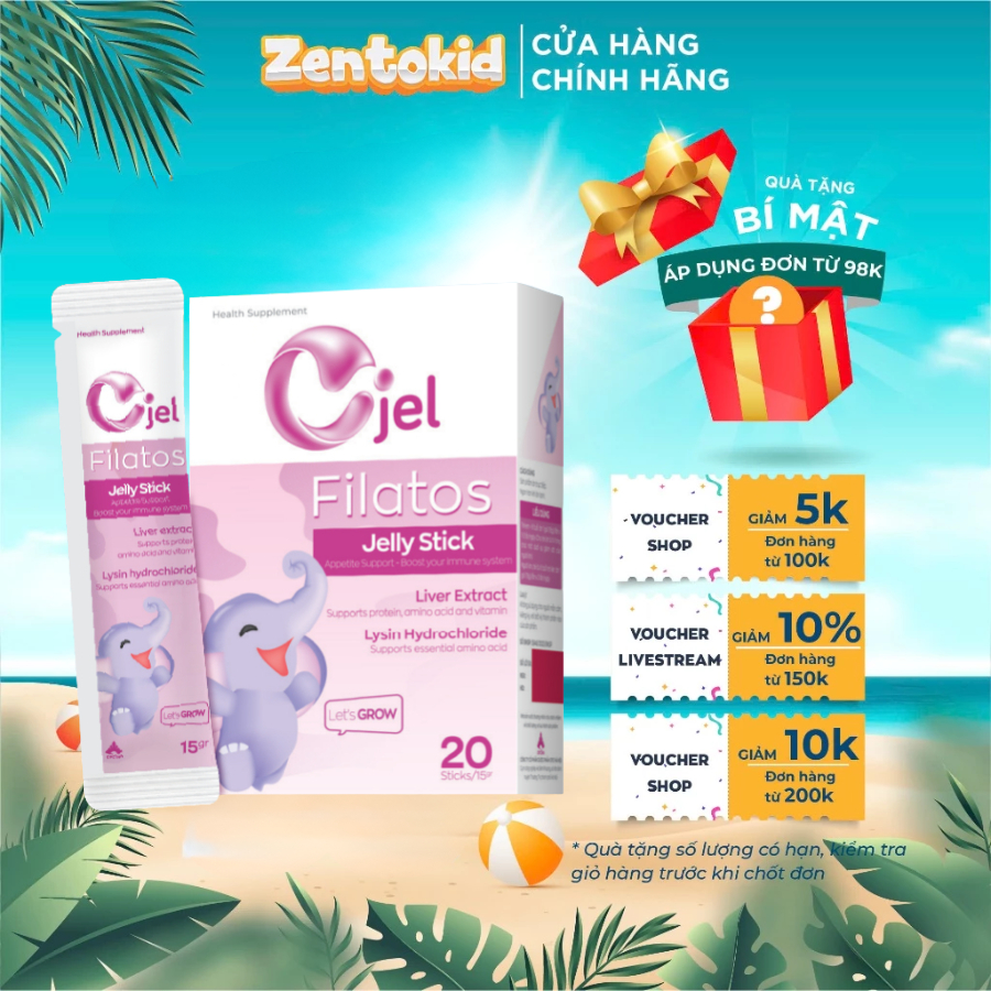 Thạch ăn liền Cjel Filatos hỗ trợ ăn ngon tăng cân giảm ốm vặt tăng sức ...