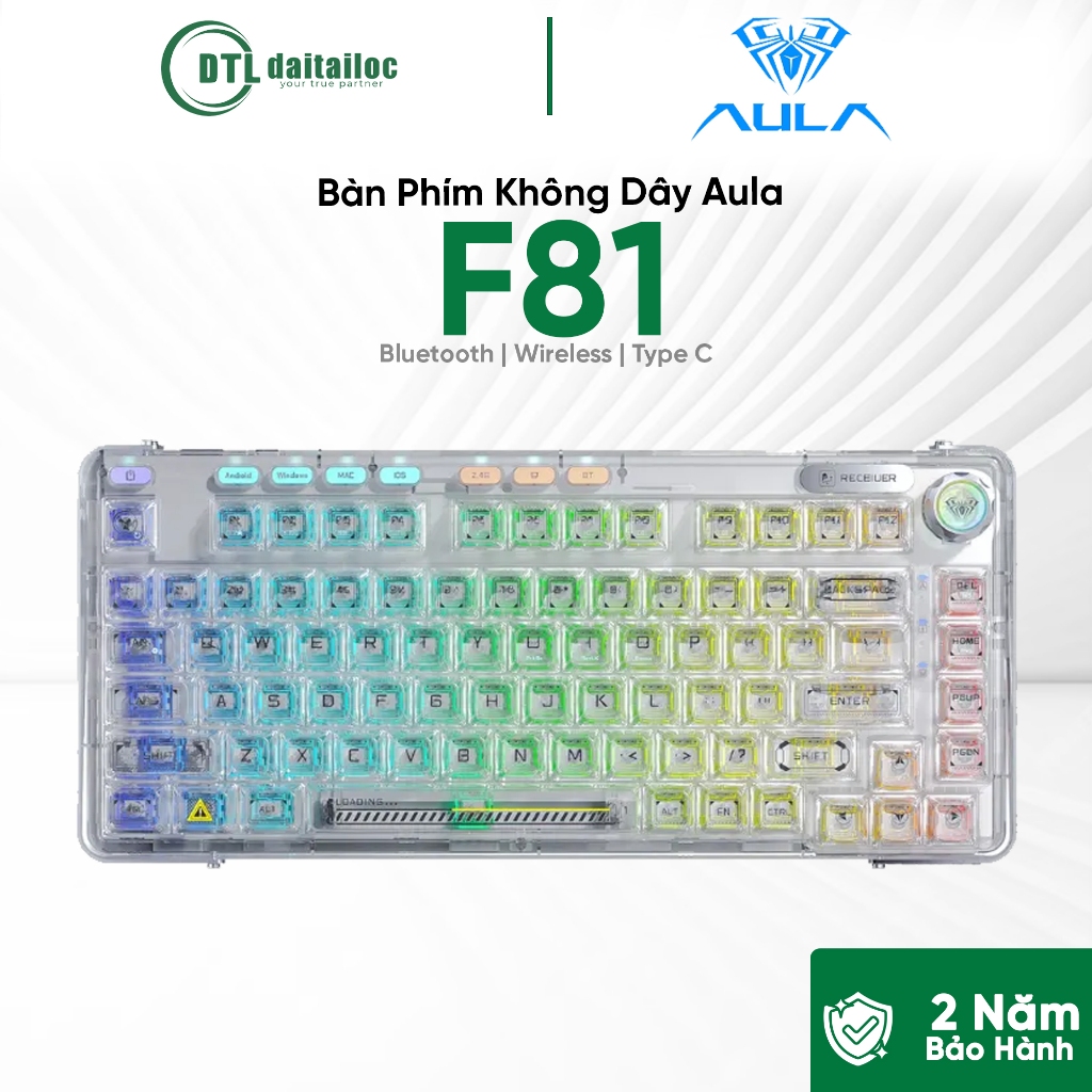 Bàn Phím Gaming Không Dây Aula F81 | Chính Hãng | Bảo Hành 24 Tháng ...