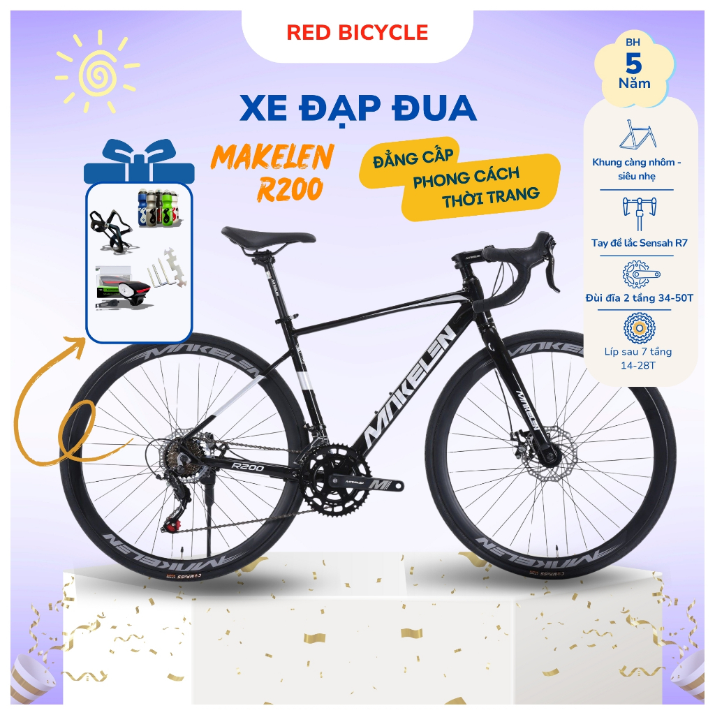 Xe Đạp Đua MAKELEN R200 - Khung Nhôm Bền Đẹp -Tay Đề Lắc Sensah R7 ...