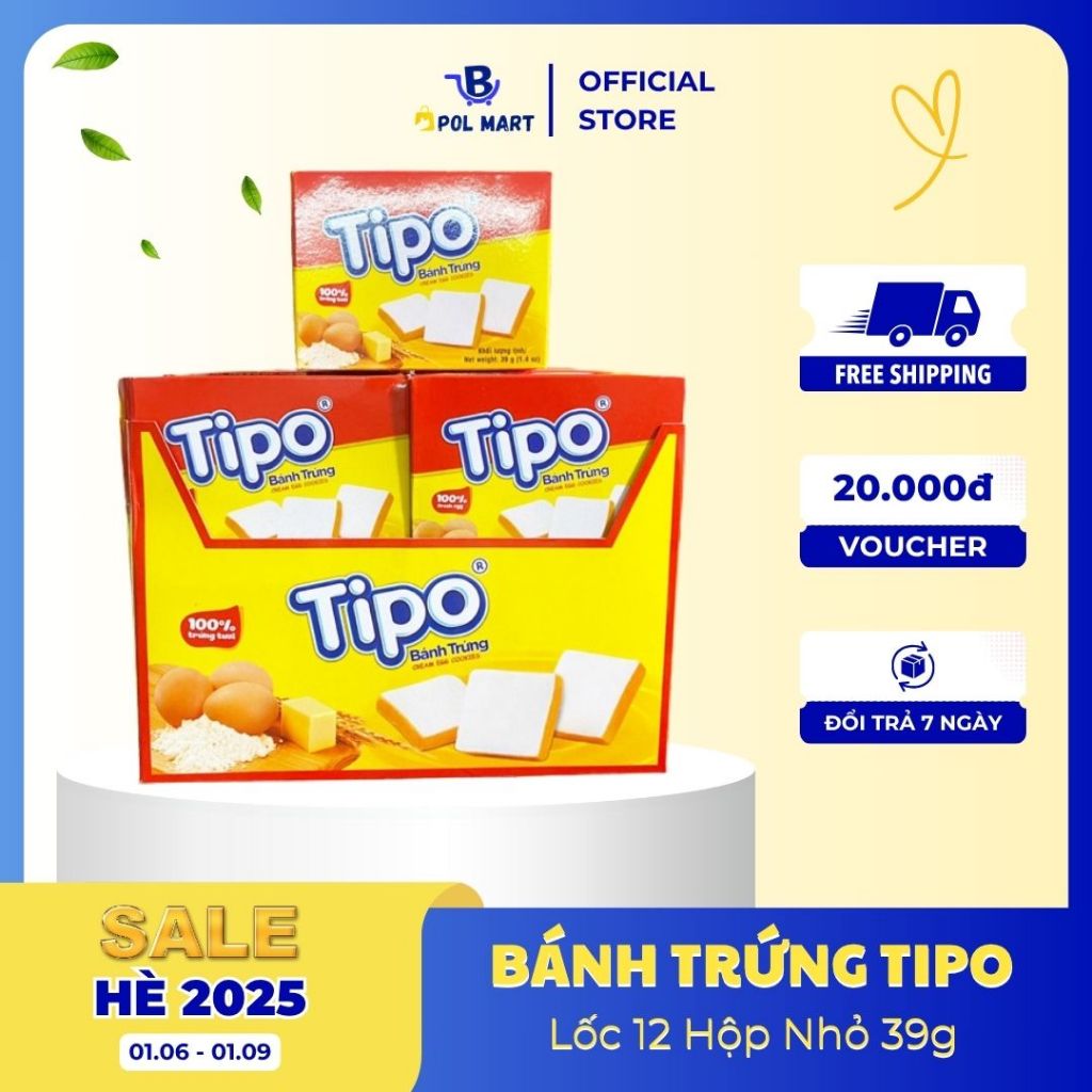 Bánh Trứng Tipo Hữu Nghị Lốc 12 Hộp Nhỏ 39g ( Date Mới ) POL MART ...