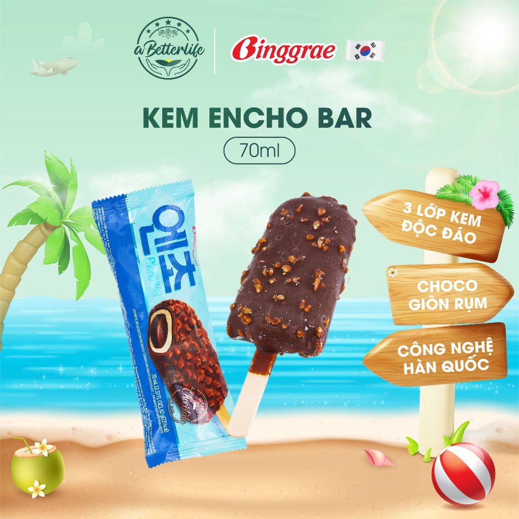 Kem choco Hàn Quốc Binggrae Encho Bar 70ml ABetterLife | Shopee Việt Nam