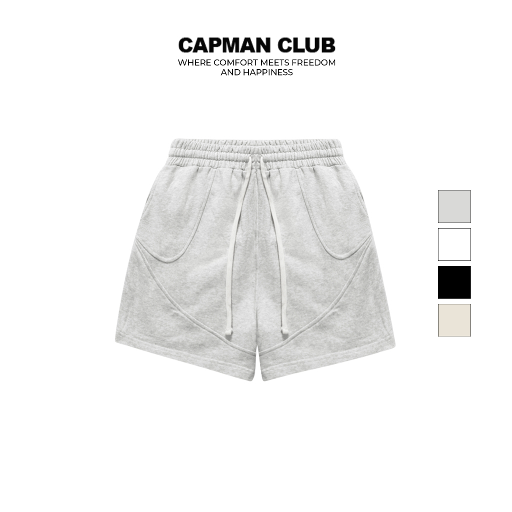[MÀU MỚI T9] Quần short nam phom rộng MIST vải nỉ chân cua CAPMAN CLUB, quần đùi nam trên gối ...