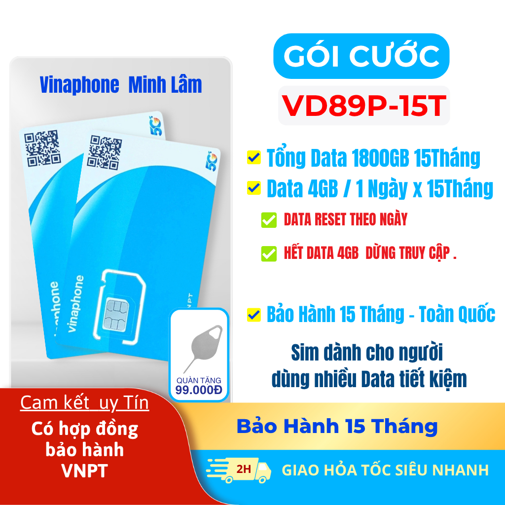 SIM5G VD89P Vinaphone Sử Dụng 15 Tháng, Sim Miễn Phí Data 5G. Bảo Hành ...
