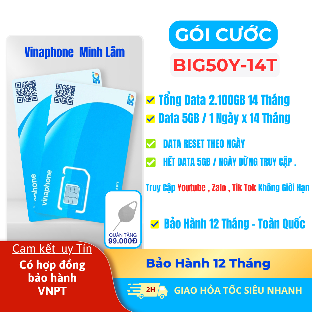 SIM5G BIG50Y Vinaphone Sử Dụng 14 Tháng, Sim Miễn Phí Data 5G. Bảo Hành 14 Tháng Toàn Quốc ...