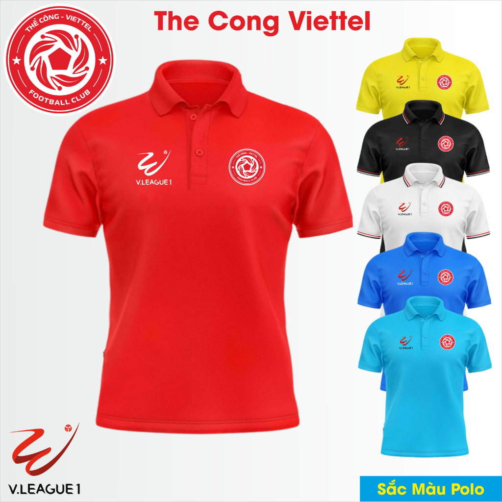 Áo thun Polo CLB THE CONG VIETTEL - Áo polo Sắc Màu Polo | Shopee Việt Nam