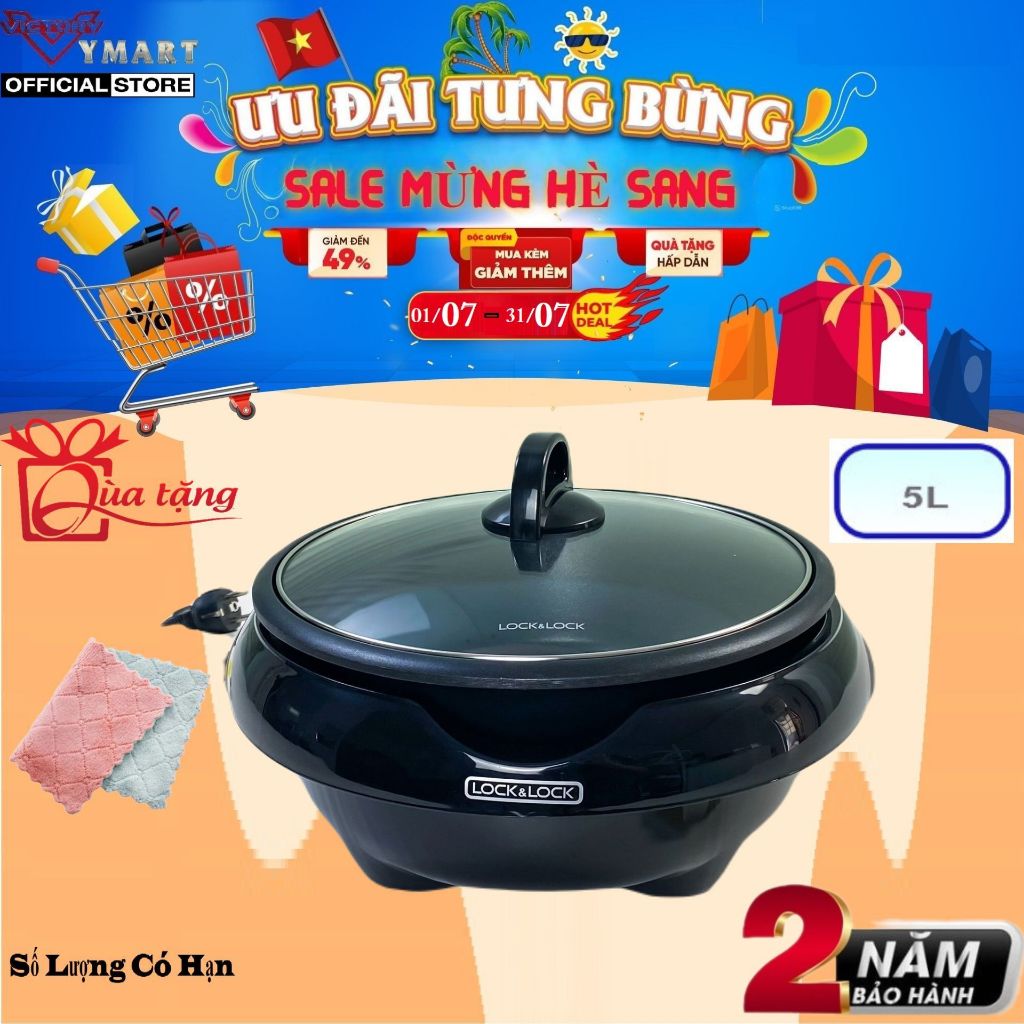 Nồi Lẩu Điện Đa Năng LocknLock EJP331BLK, Nồi Điện Mini EJP316BLK ...
