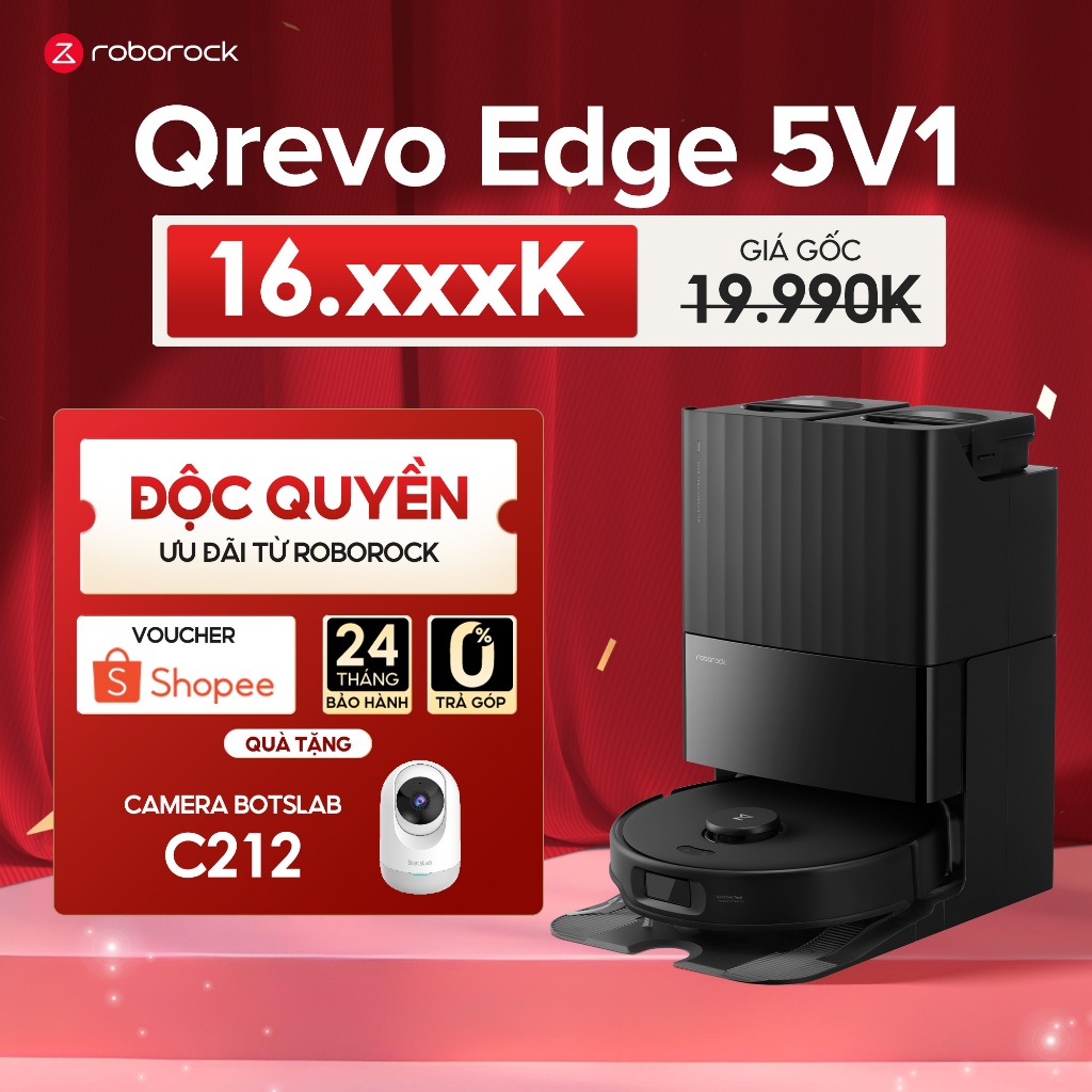 Roborock Qrevo Edge 5V1 | Qrevo EdgeT | Robot hút bụi lau nhà | Lực hút ...