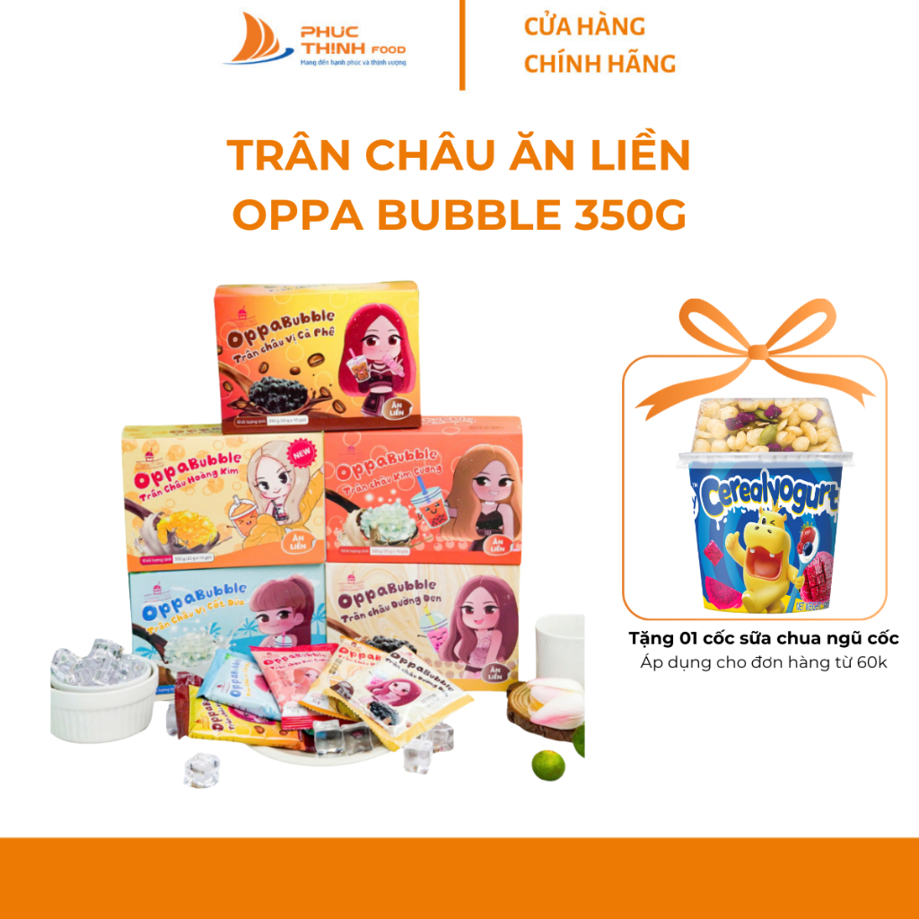 Trân Châu Ăn Liền Oppa Bubble Hộp 10 Gói 350g | Shopee Việt Nam