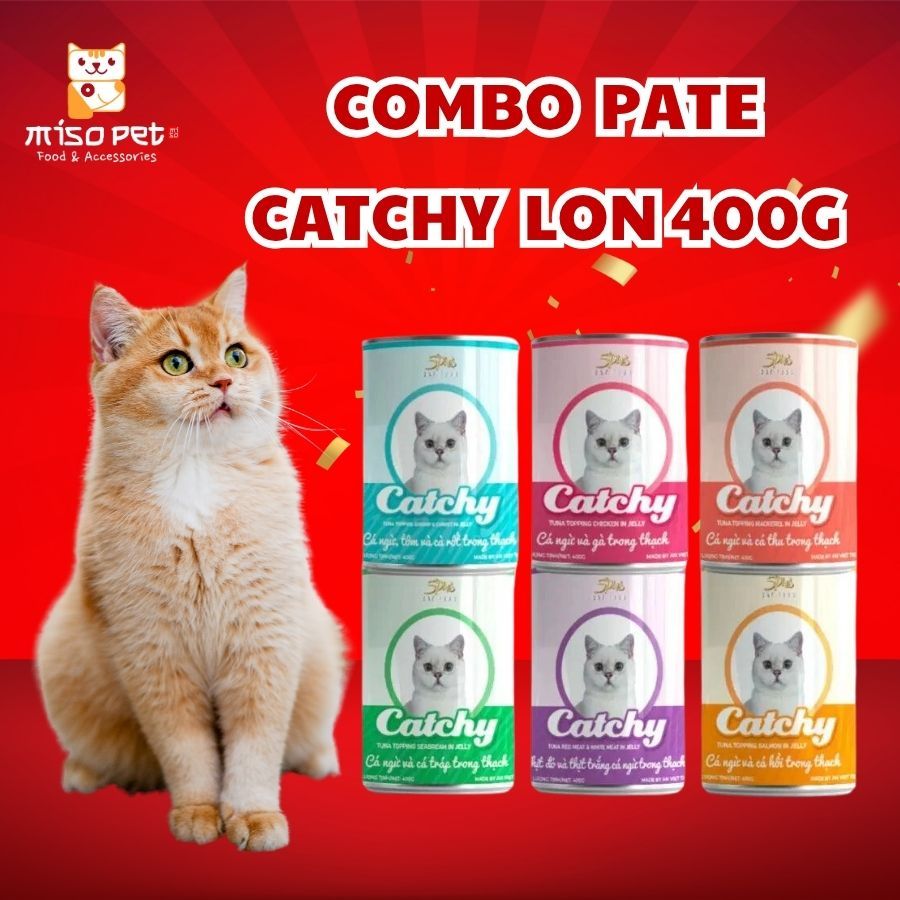 [COMBO] Pate Catchy Lon 400g Dành Cho Mèo Mọi Lứa Tuổi, Pate Cho Mèo ...