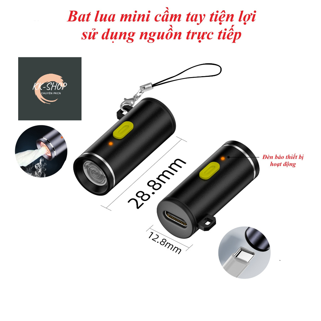 [KHÔNG PIN] Giao diện bat lua Mini cầm tay Type-C thích hợp cho cắm ...
