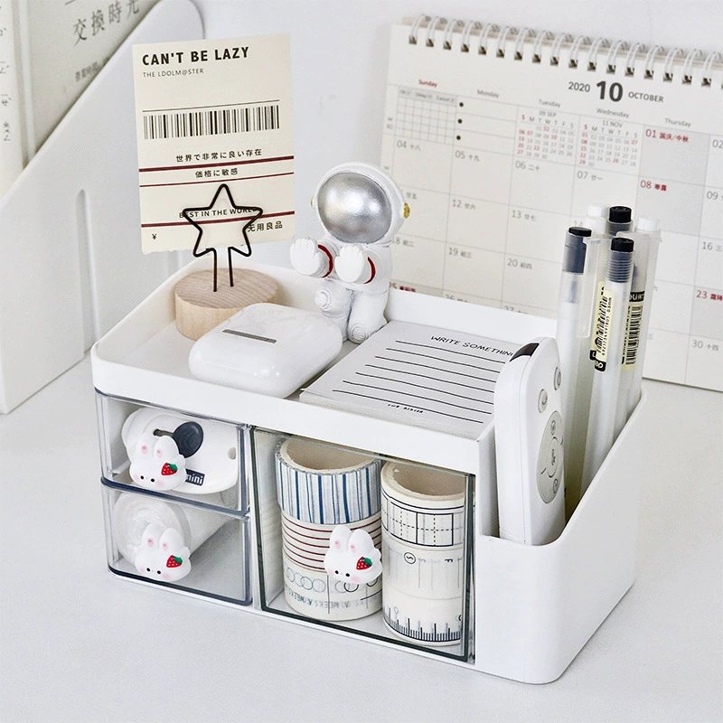 Kệ để bút 3 ngăn, tủ để bàn đựng đồ mini heo béo siêu đa năng BG88 ...