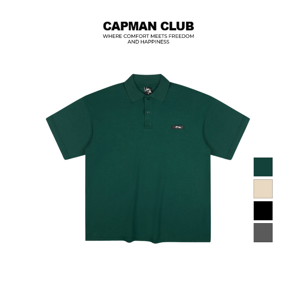 [GIẢM 50%] Áo thun polo nam EROL phom rộng basic CAPMAN CLUB, trẻ trung ...