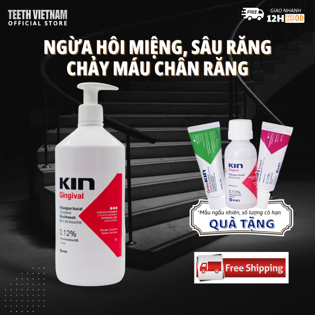 Nước Súc Miệng Kin Gingival Chai lớn 1000mL | Safemedi Gingival 250mL ...