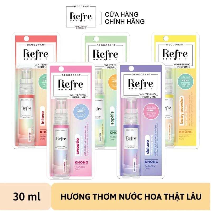 Xịt khử mùi Refre 30ml Rohto (nhiều mùi) | Shopee Việt Nam