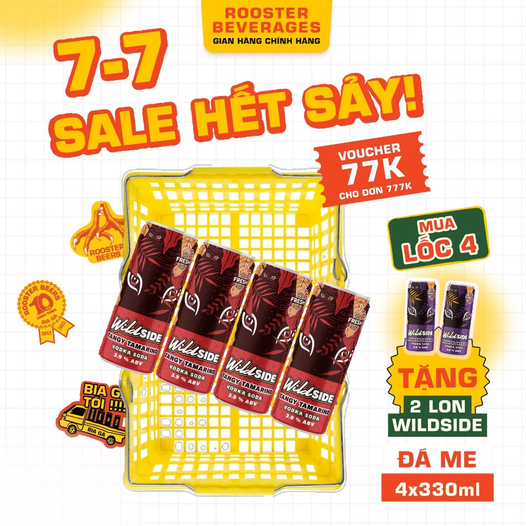 WildSide Vodka Soda 4 Lon (330ml) | Shopee Việt Nam