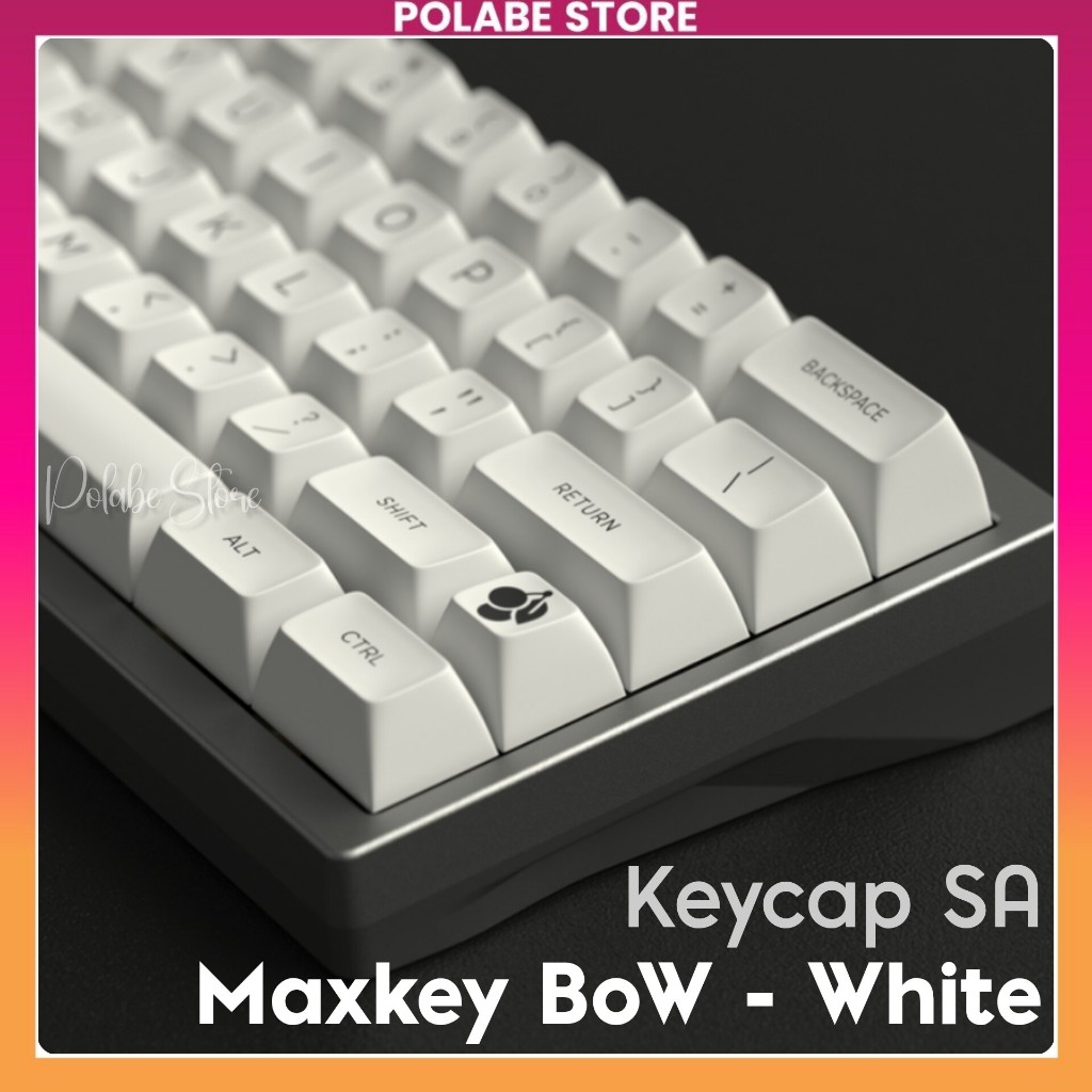 Keycap Maxkey Black on White SA Profile Keycap SA BoW bàn phím cơ ...