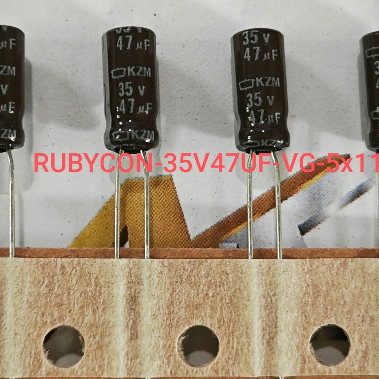 (Combo 5 con) Tụ hóa vỉ giấy Rubycon 35V47UF 47UF35V 35V 47UF nhiệt độ ...