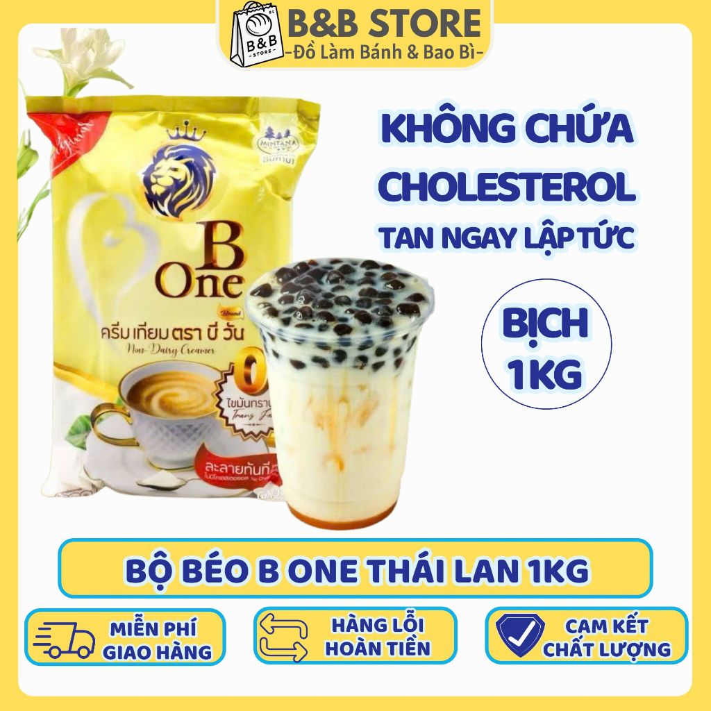 Bột kem béo Thái Lan B One pha chế trà sữa, cafe, làm bánh, kem tạo độ ...
