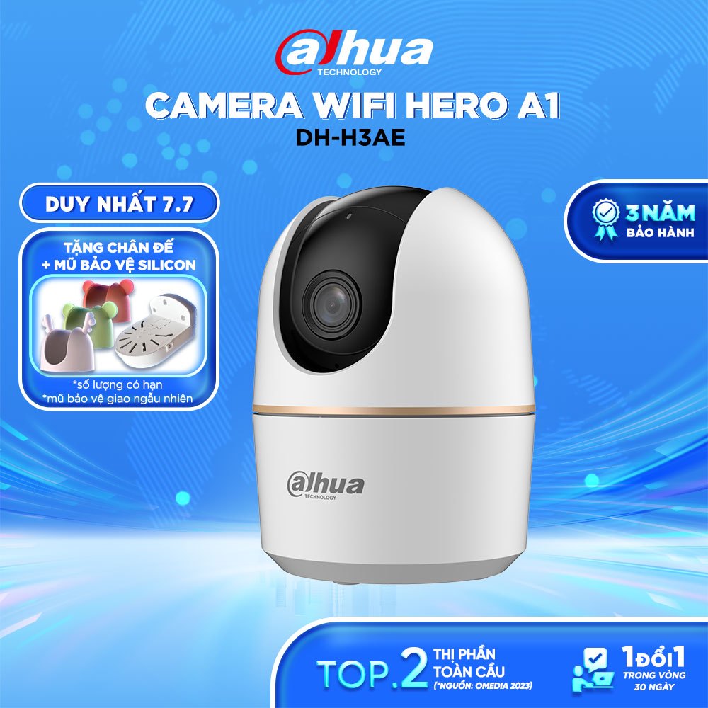 Camera Wifi Dahua Hero A1 3MP/5MP Xoay 360 độ, Camera an ninh CCTV, Đàm ...