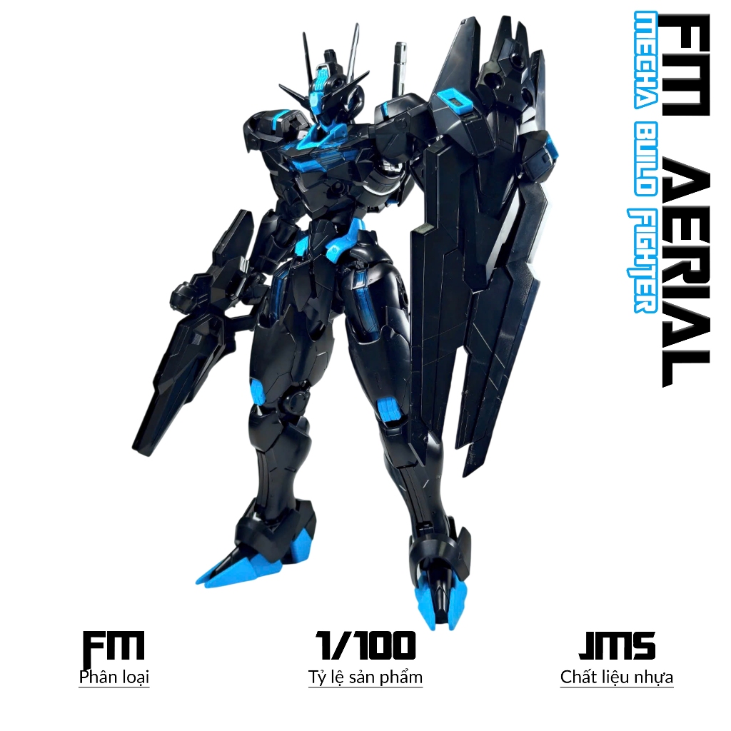 Mô hình FM Aerial Custom Neon Color, 1/100 Mecha, Đồ chơi lắp ráp nhựa ...