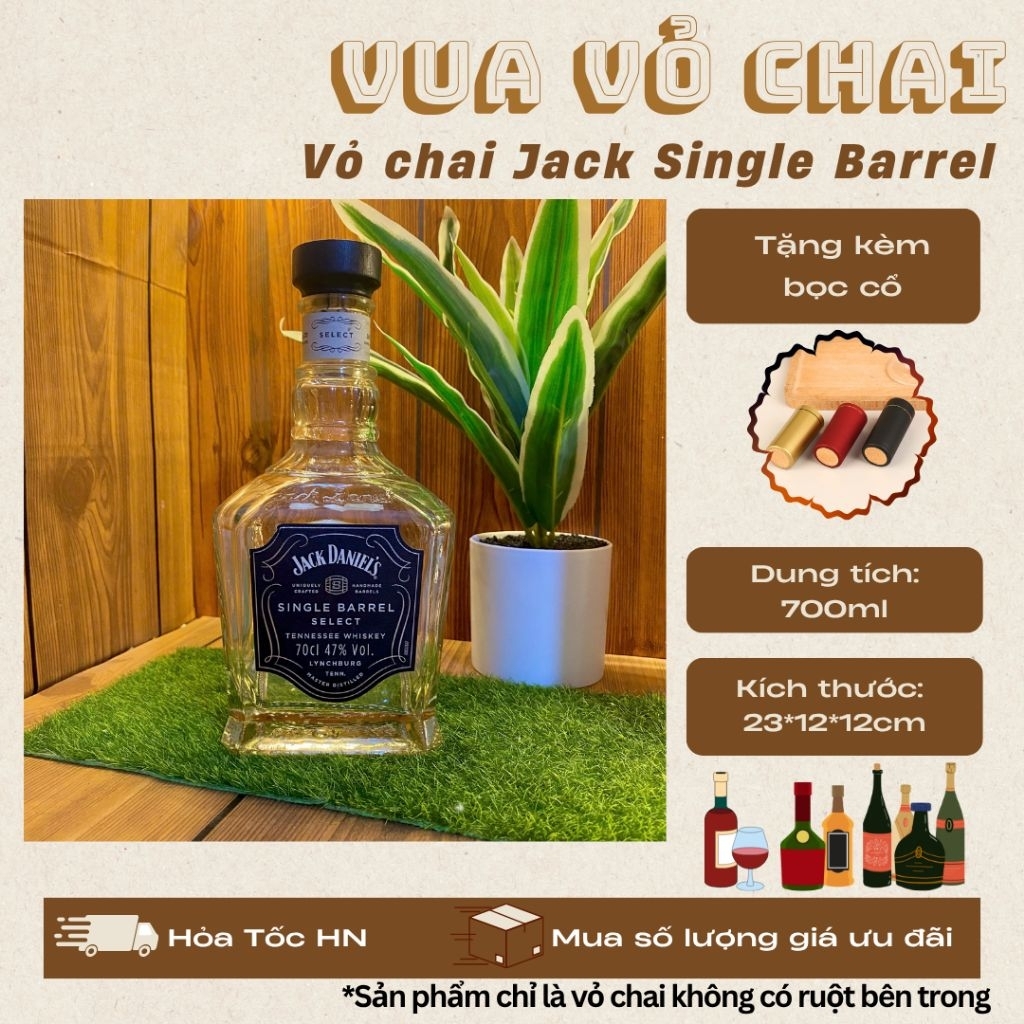 VỎ CHAI JACK DANIEL'S SINGLE, [K HỘP] | Shopee Việt Nam