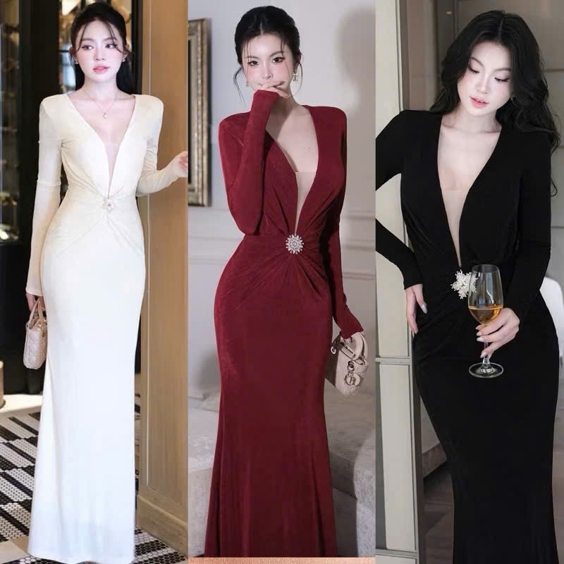 D776 (TÁO ĐỎ BIGSIZE 55-90KG) ĐẦM THIẾT KẾ BIGSIZE ĐẦM ÔM BODY DÁNG DÀI ĐÍNH CHAM | Shopee Việt Nam