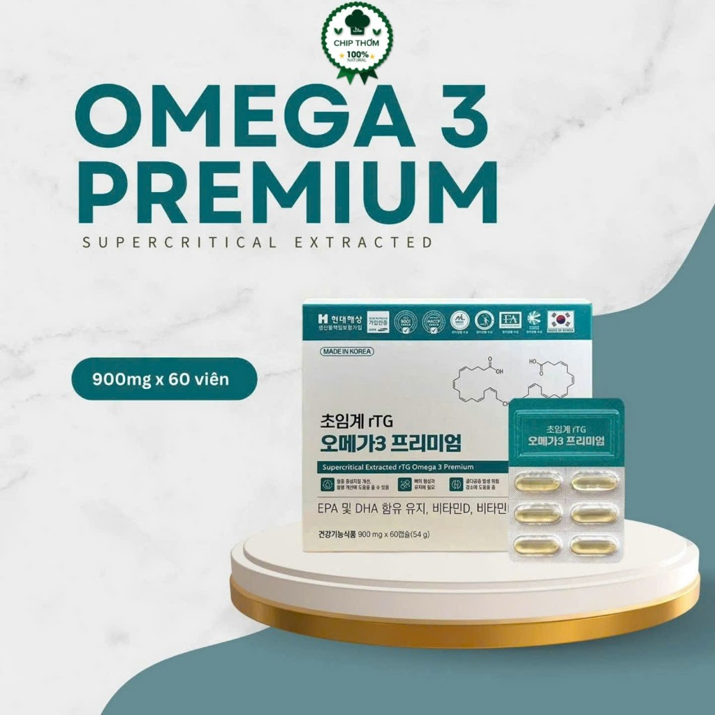Viên uống Supercritical Extracted rTG Omega 3 Premium-Omega 3 cao cấp ...