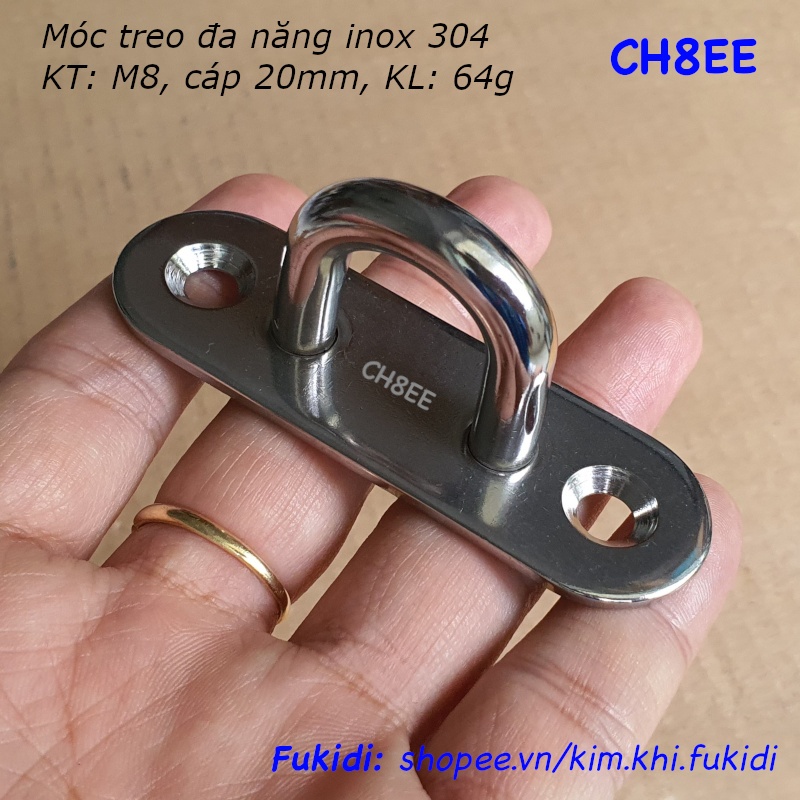 Móc treo quạt trần, treo ghế đu, treo võng, M8 inox 304 - CH8EE ...