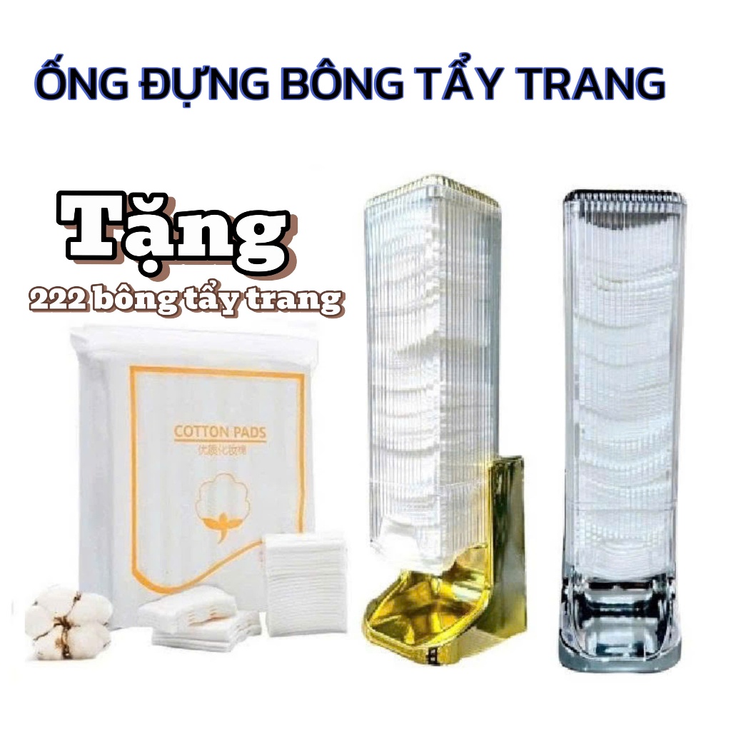Ống Đựng Bông tẩy trang + Bông Tẩy Trang 222 miếng cotton pad | Shopee ...