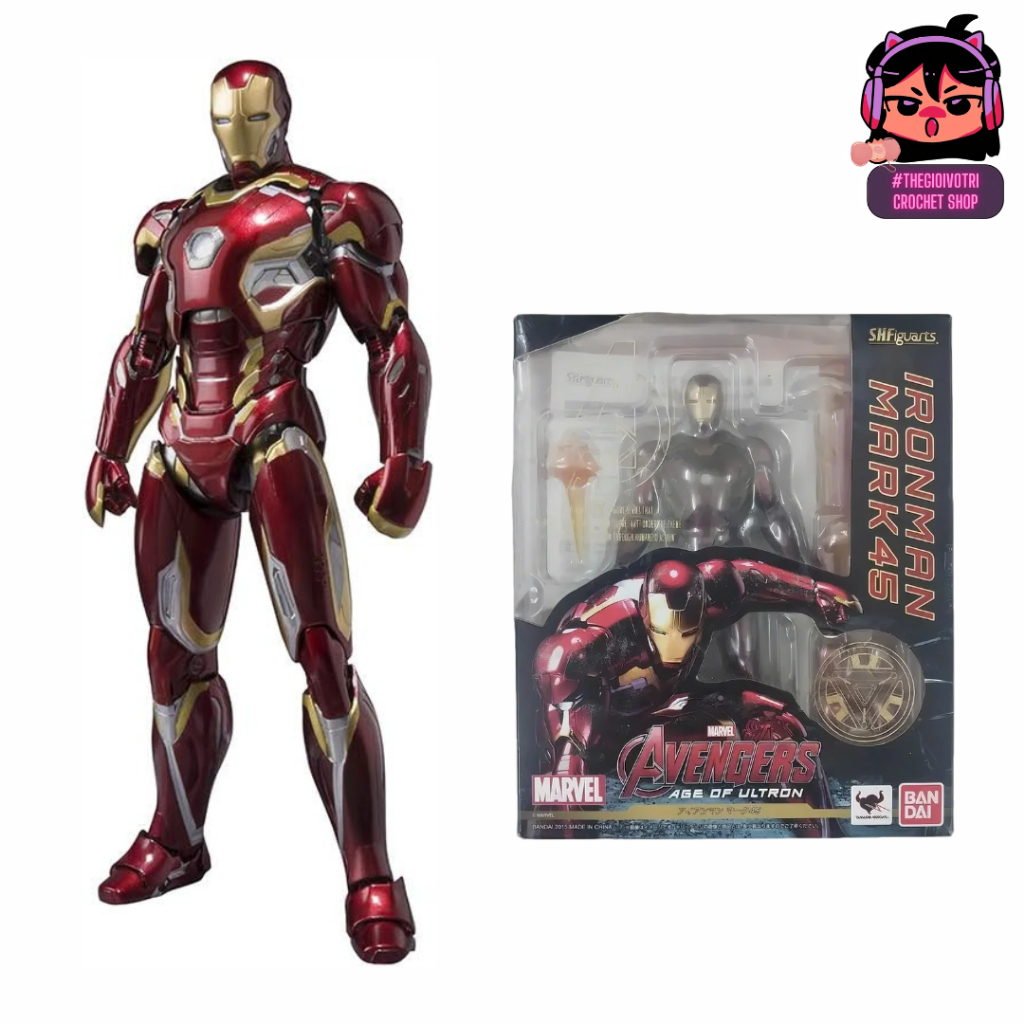 SHF BANDAI (AUTHENTIC) HIGH QUALITY ACTION FIGURE "IRONMAN MARK 45 ...