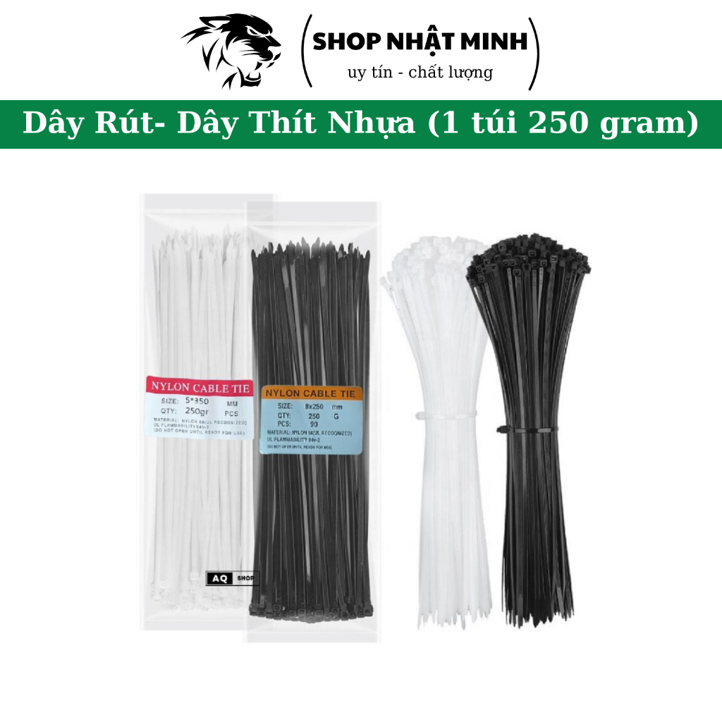 1 Túi ( 250 gram) Dây Rút- Dây Thít Nhựa Chất Lượng Cao | Shopee Việt Nam