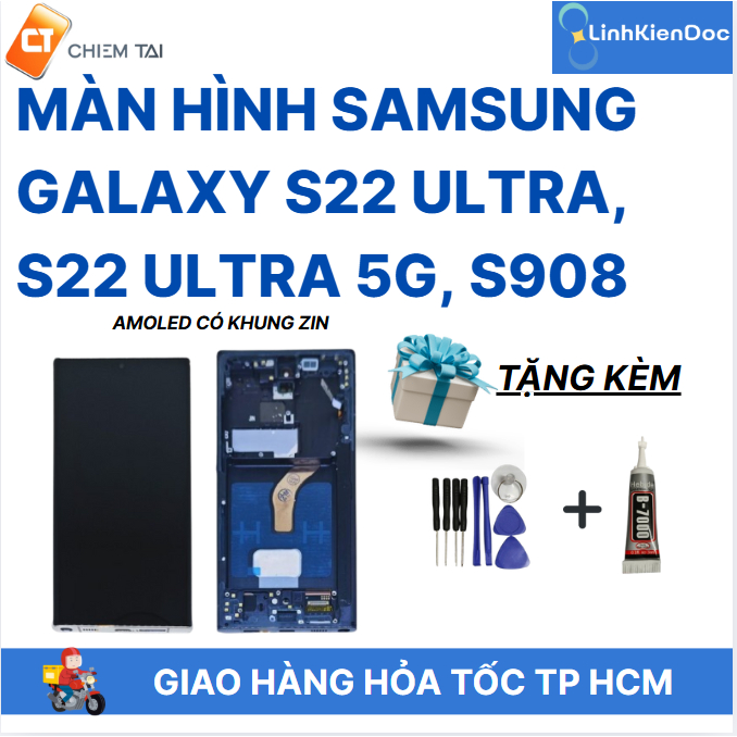 Màn hình Samsung Galaxy S22 Ultra, S22 Ultra 5G, S908 Amoled ic có ...