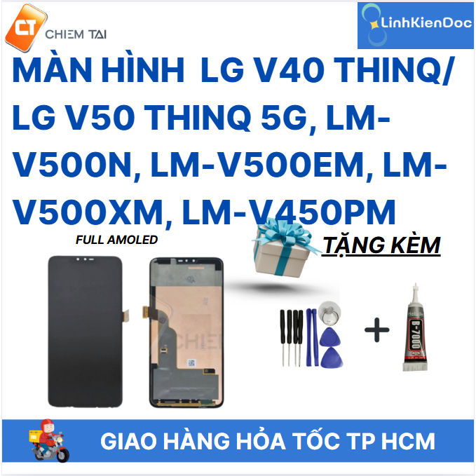 Màn hình full amoled LG V40 ThinQ/ LG V50 ThinQ 5G, LM-V500N, LM-V500EM ...