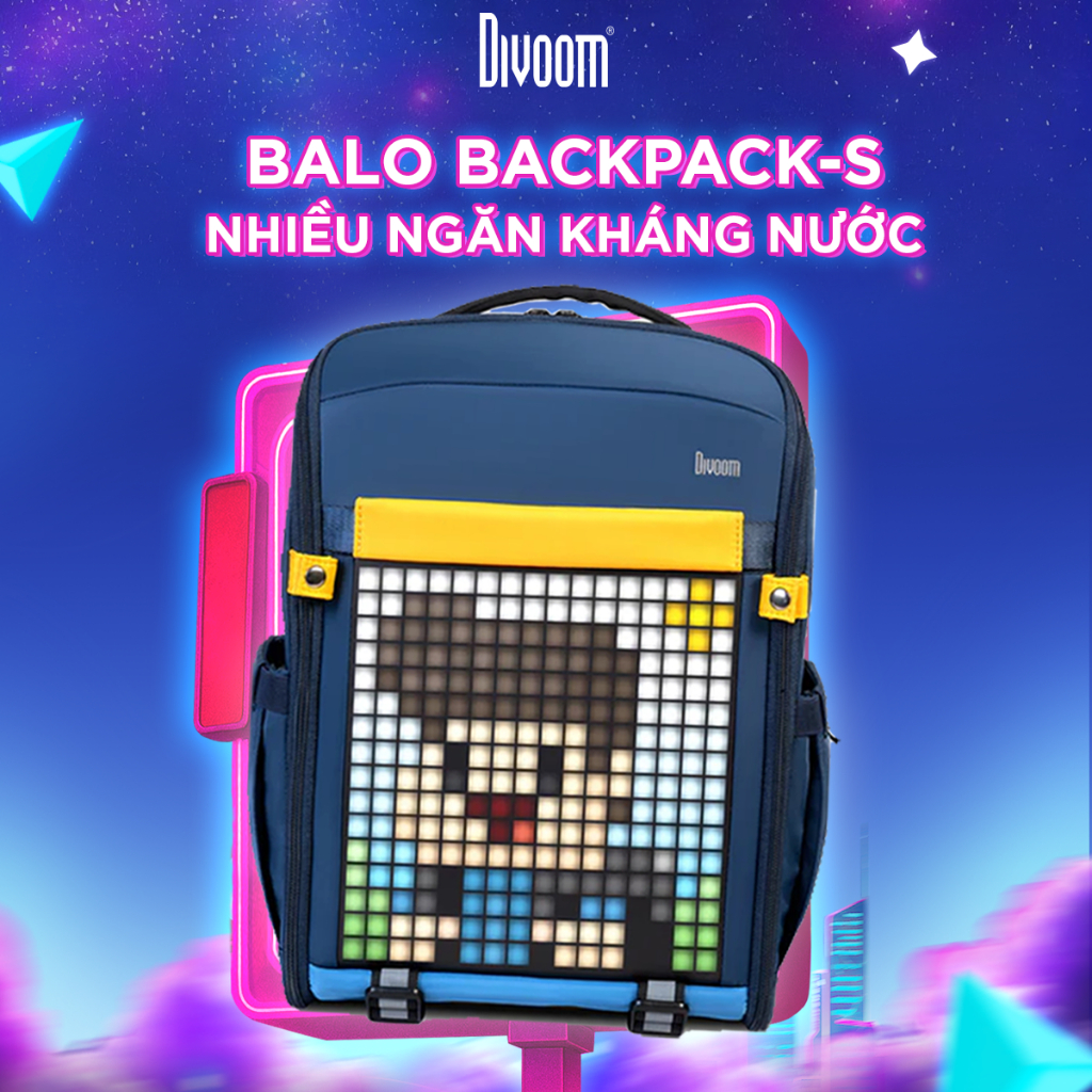 [LIVE] Balo nam nữ Divoom Backpack-S màn hình Led hiển thị pixel art ...